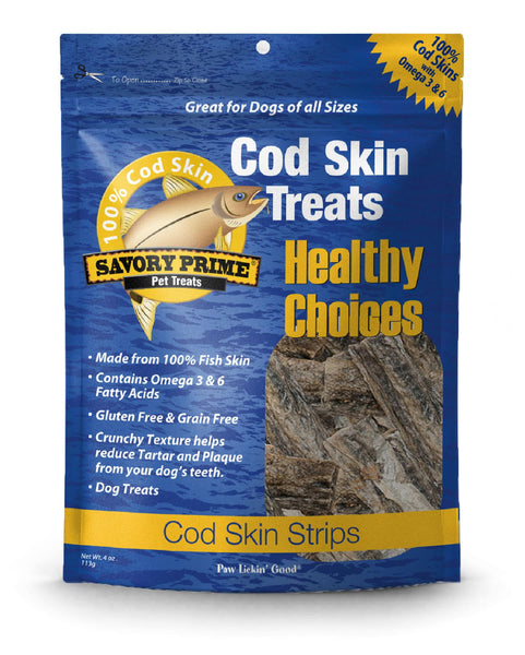 Savory Prime Cod Skin Strips Dog Treat 4oz – Petsense