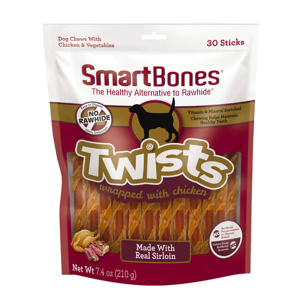 SmartBones Sirloin Wrapped Chicken Twist Dog Treats – Petsense