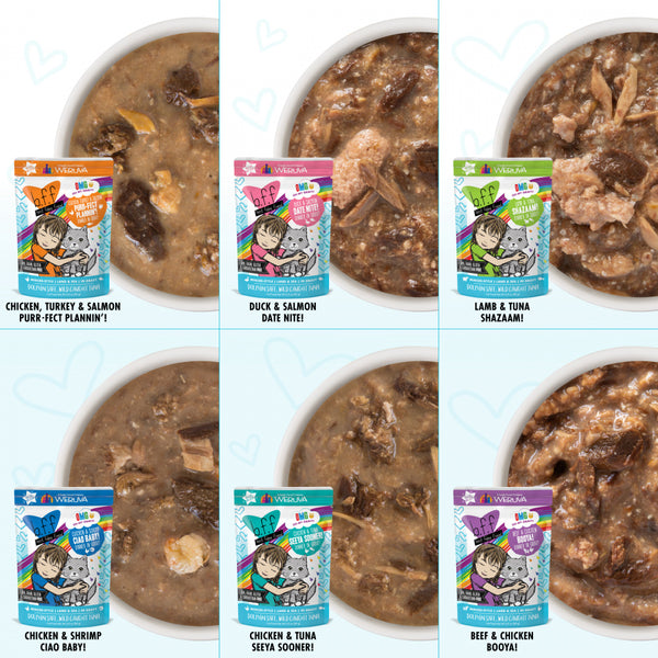 Weruva Grain Free BFF OMG Potluck O' Pouches Variety Pack Cat Food Pou ...